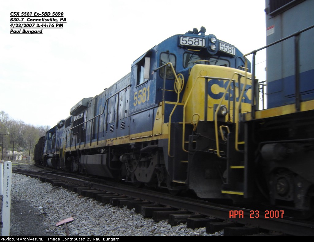 CSX 5581 Ex-SBD 5890 B30-7 April 23, 2007